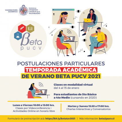 Temporada Académica de Verano 2021 BETA PUCV - PONTIFICIA UNIVERSIDAD CATÓLICA DE VALPARÍSO