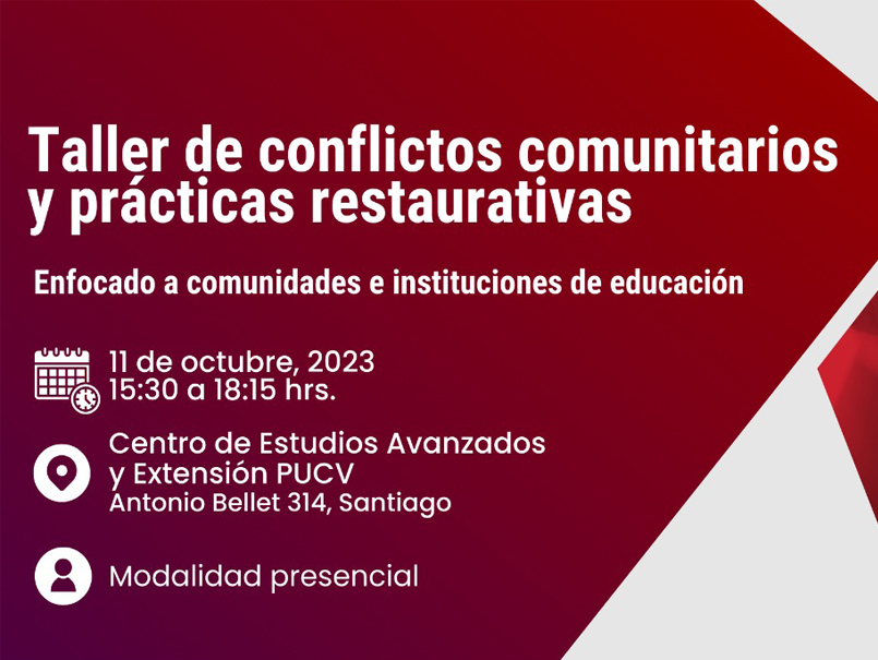 Taller de conflictos comunitarios y prácticas restaurativas ...